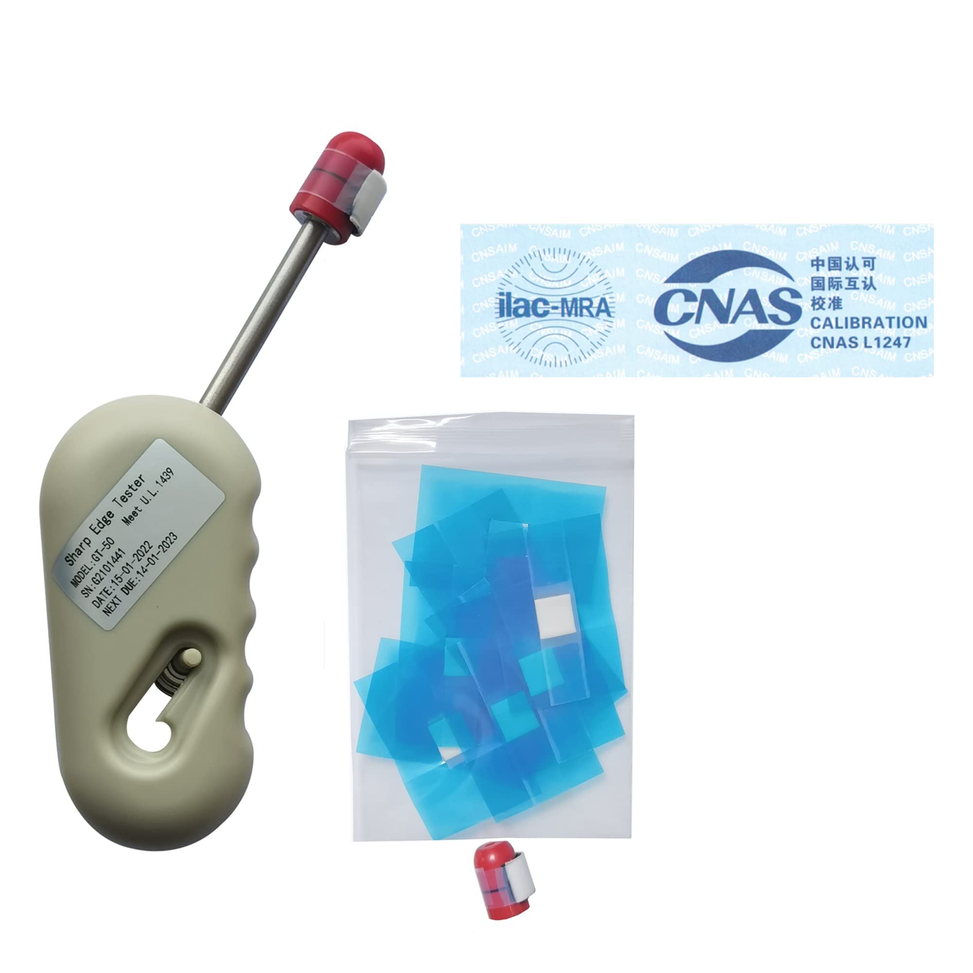 UL1439D Sharp Edge Tester with Calibration Certificate (Included 21PCS ...