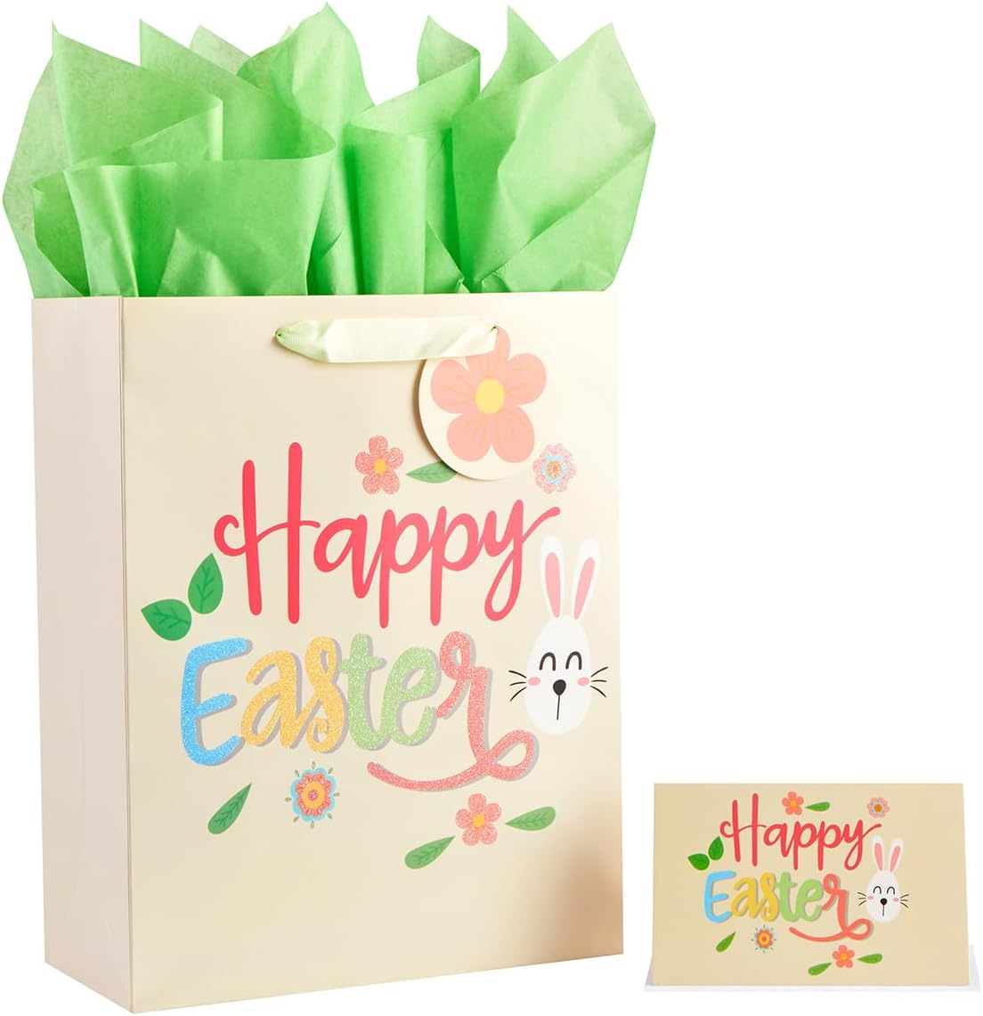 Amazon.com: Hallmark 8"x10" Easter Canvas Tote Bag (Bunny Ears) for ...