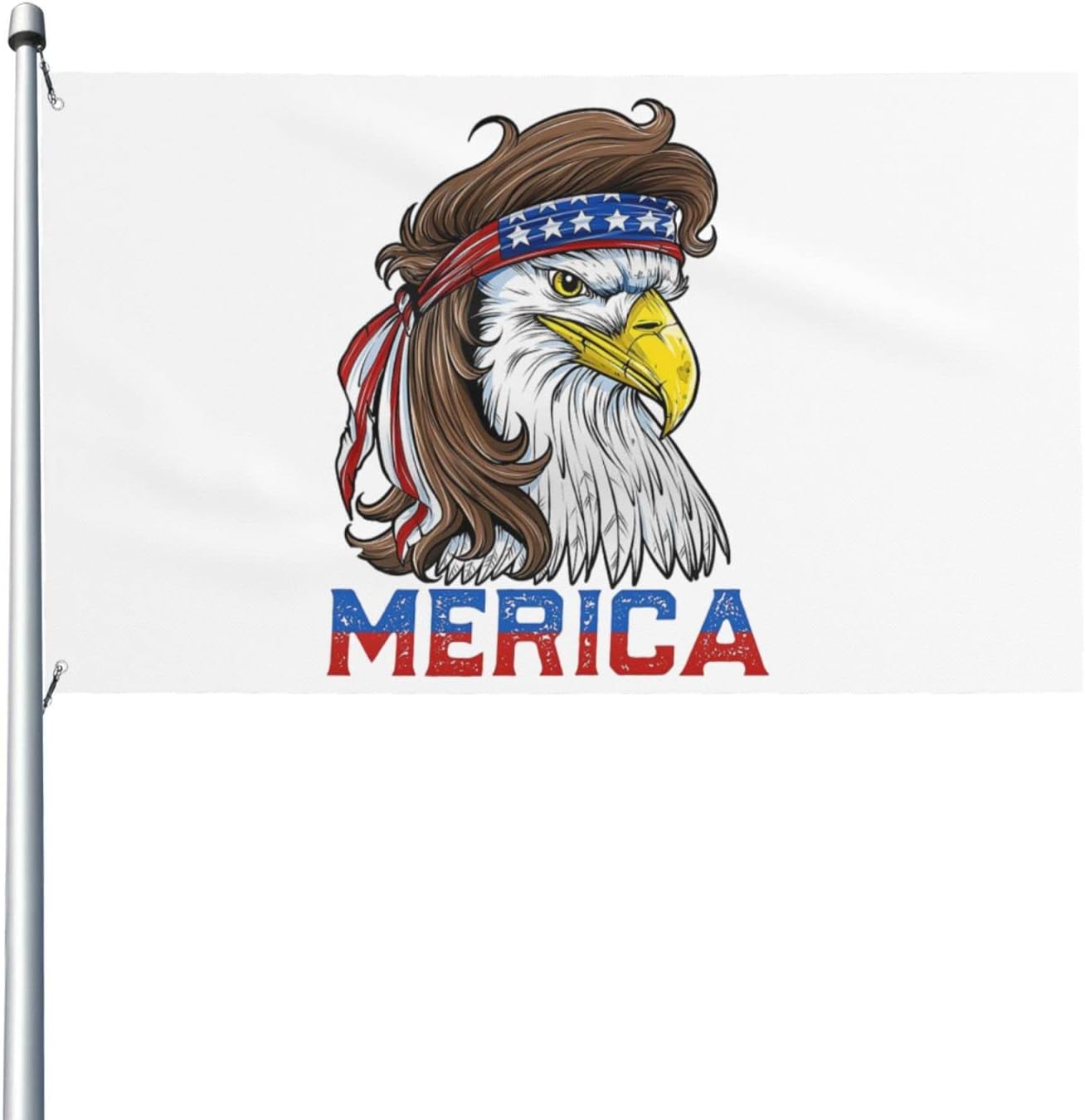 Amazon.com : Bald Eagle Mullet Merica 4th of July American Mullet Flags ...