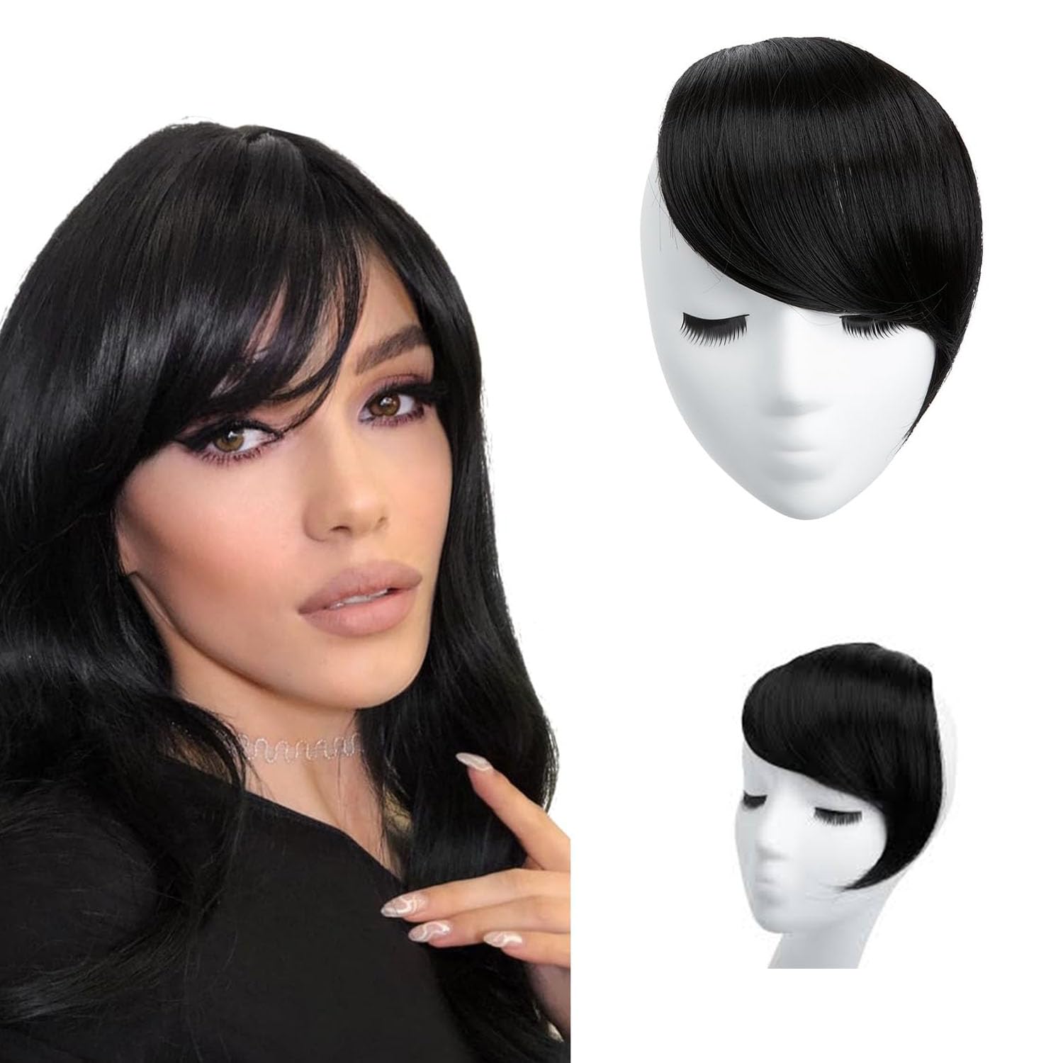 Amazon.com : Clip-in Hair Bangs |Invisible Clips|Airy French Wispy ...