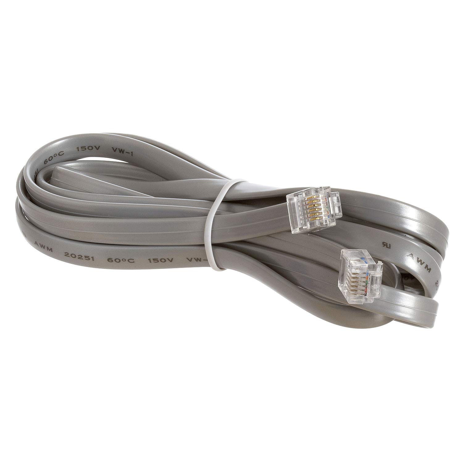 Cmple - Telephone Cord 7ft Phone Cord for Landline Male to Male 6P6C ...