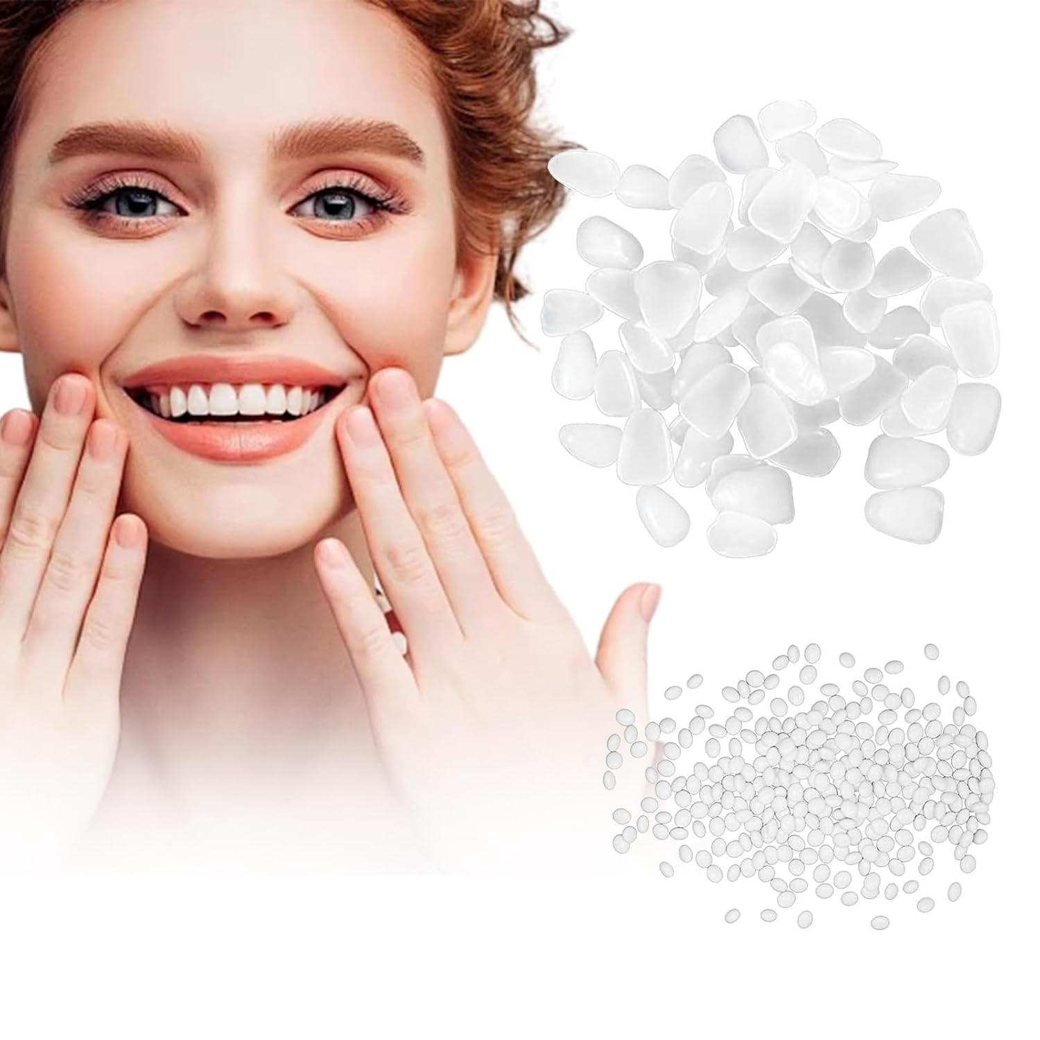 Tooth Repair Kit，Temporary Natural Shade for Filling The Gap, Moldable Thermal Beads Replacement ...