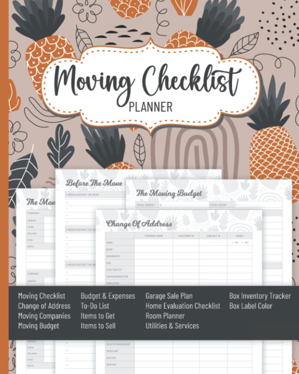 Moving Checklist Planner: Packing Organizers For Moving (Sized 8" x 10 ...