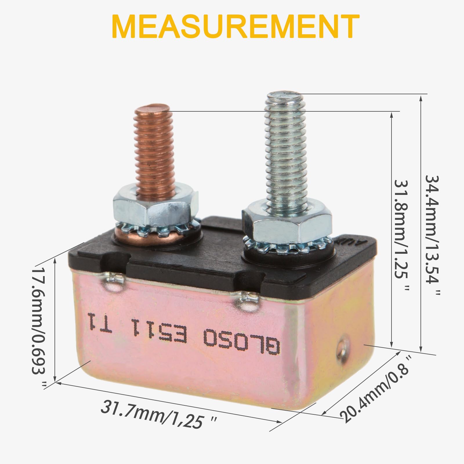 Snapklik.com : GLOSO Circuit Breakers Stud Bolt Type For Truck Bus RV ...