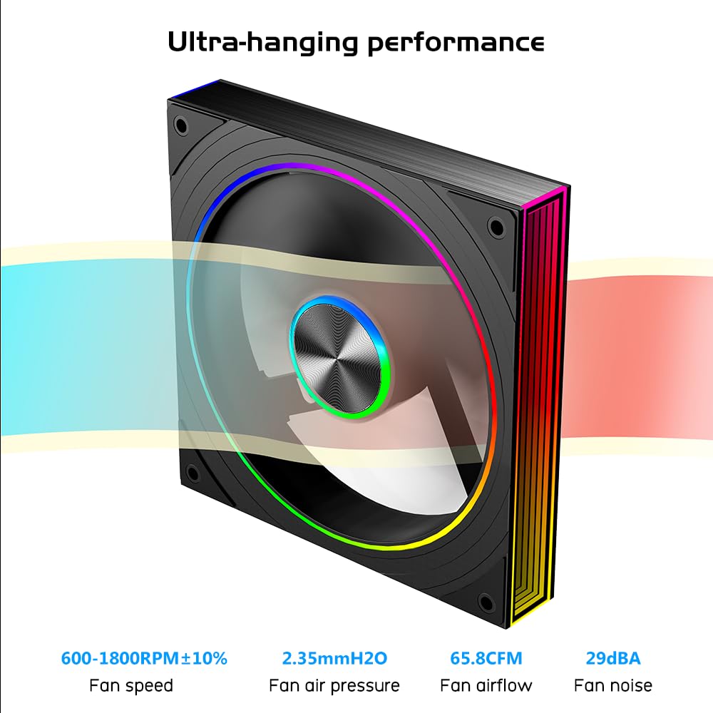 Snapklik.com : Transwarp 140mm ARGB Case Fan, Infinity Mirror 5V ARGB ...