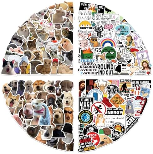 Amazon.com: 220PCS Funny Meme Stickers Pack for Laptop, Trendy Vinyl ...