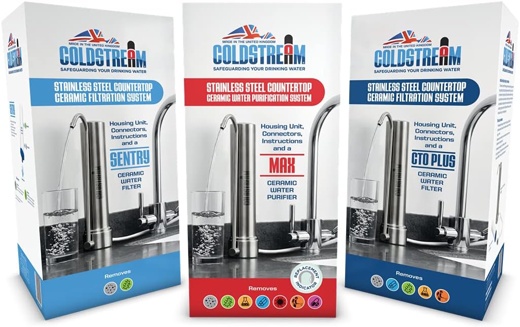 Coldstream CTO+ Filter Stainless Steel Countertop Ceramic Water Filter ...