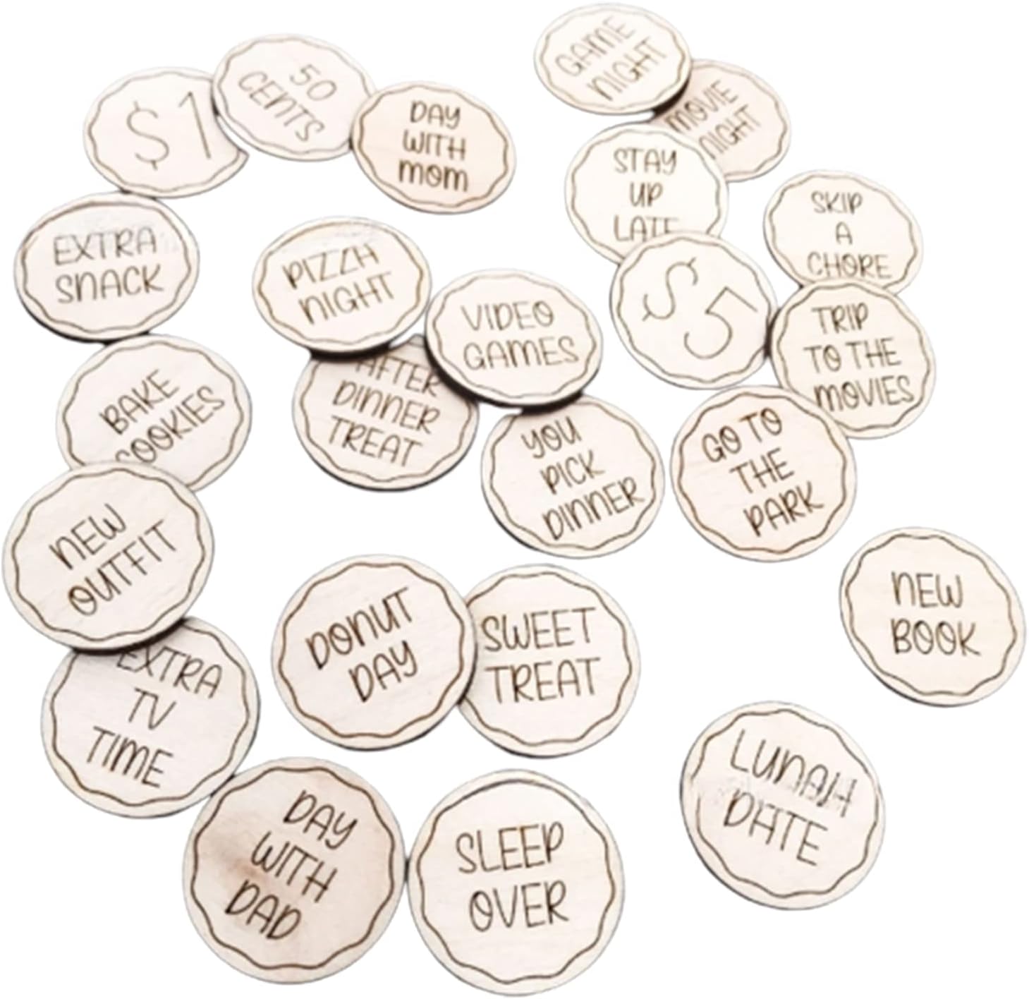 Amazon.com: Easter Basket Egg Tokens, Easter Egg Reward Tokens, Wooden ...