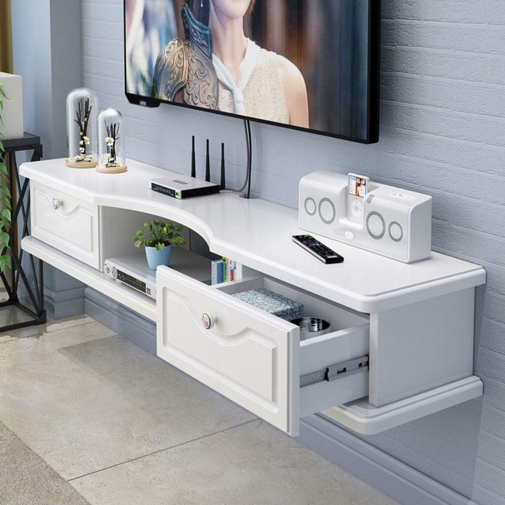 Amazon.com: L&T Floating Tv Cabinet with Drawer, Wood Media Console ...