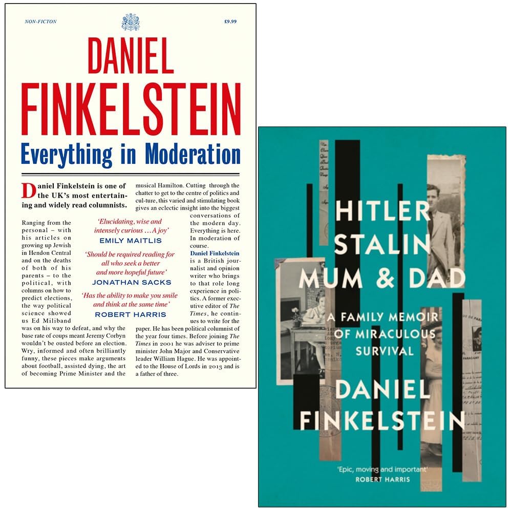 Daniel Finkelstein Collection 2 Books Set (Everything in Moderation ...