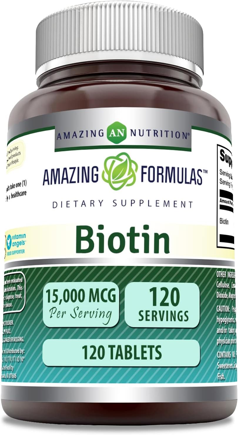 Amazon.com: Amazing Formulas Biotin Supplement | 15000 Mcg Per Serving ...
