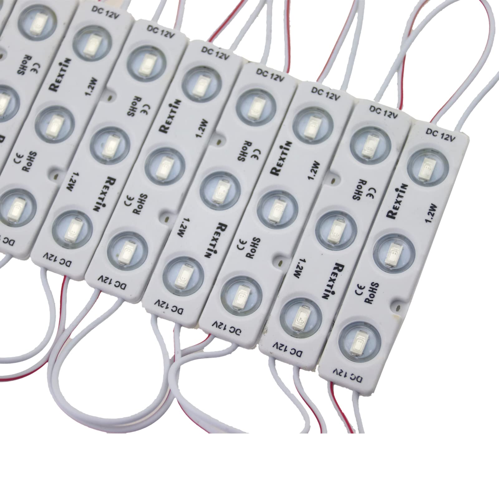 REXTiN 200pcs 3 LED Sign storefront Lights Module Red Super Bright 5630 ...