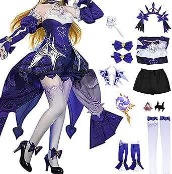 Amazon.com: AIUKAKP Fischl Costume Dress Fischl Cosplay Outfit Uniform ...