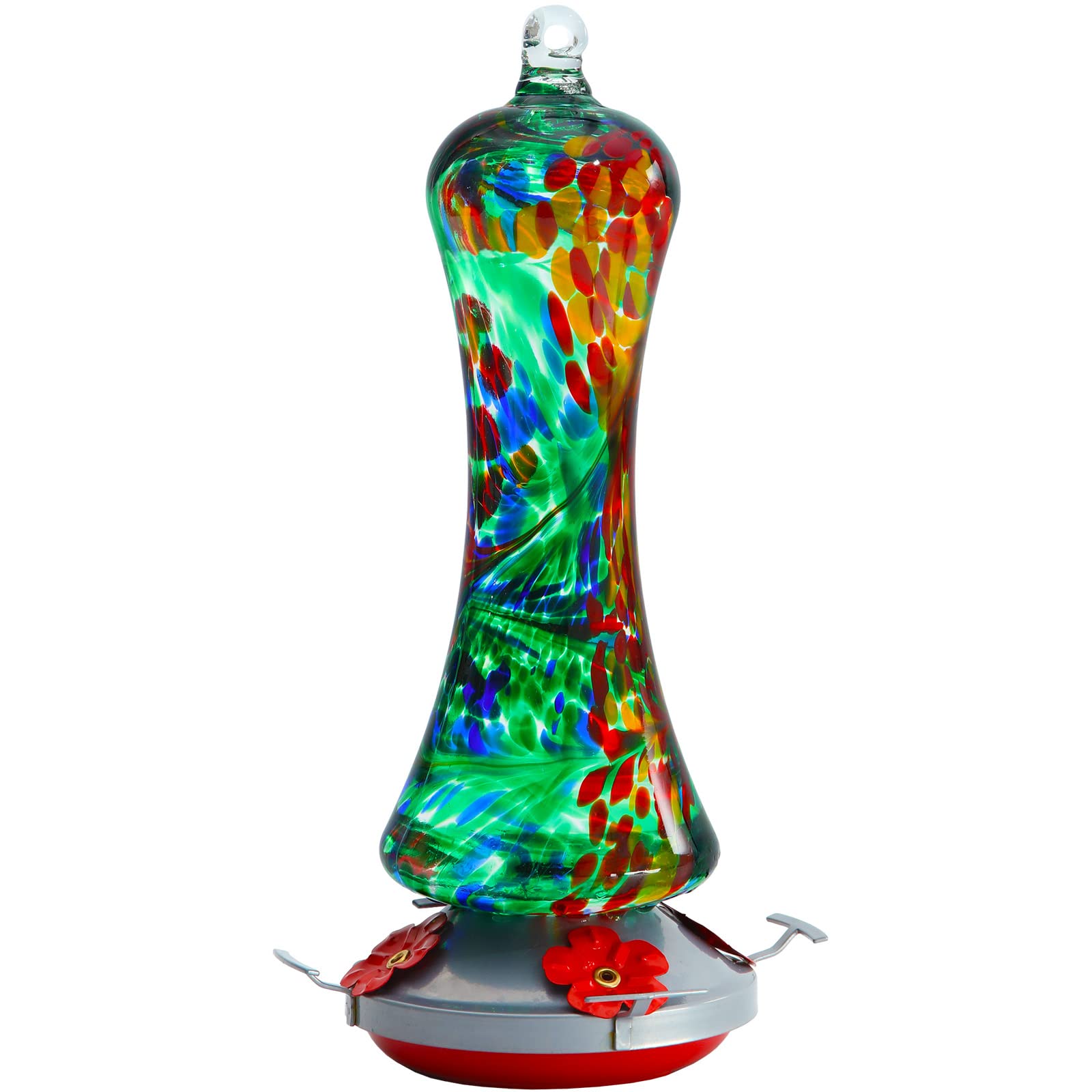 Amazon.com : Glass Hummingbird Feeder for Outdoors: Window Hanging ...