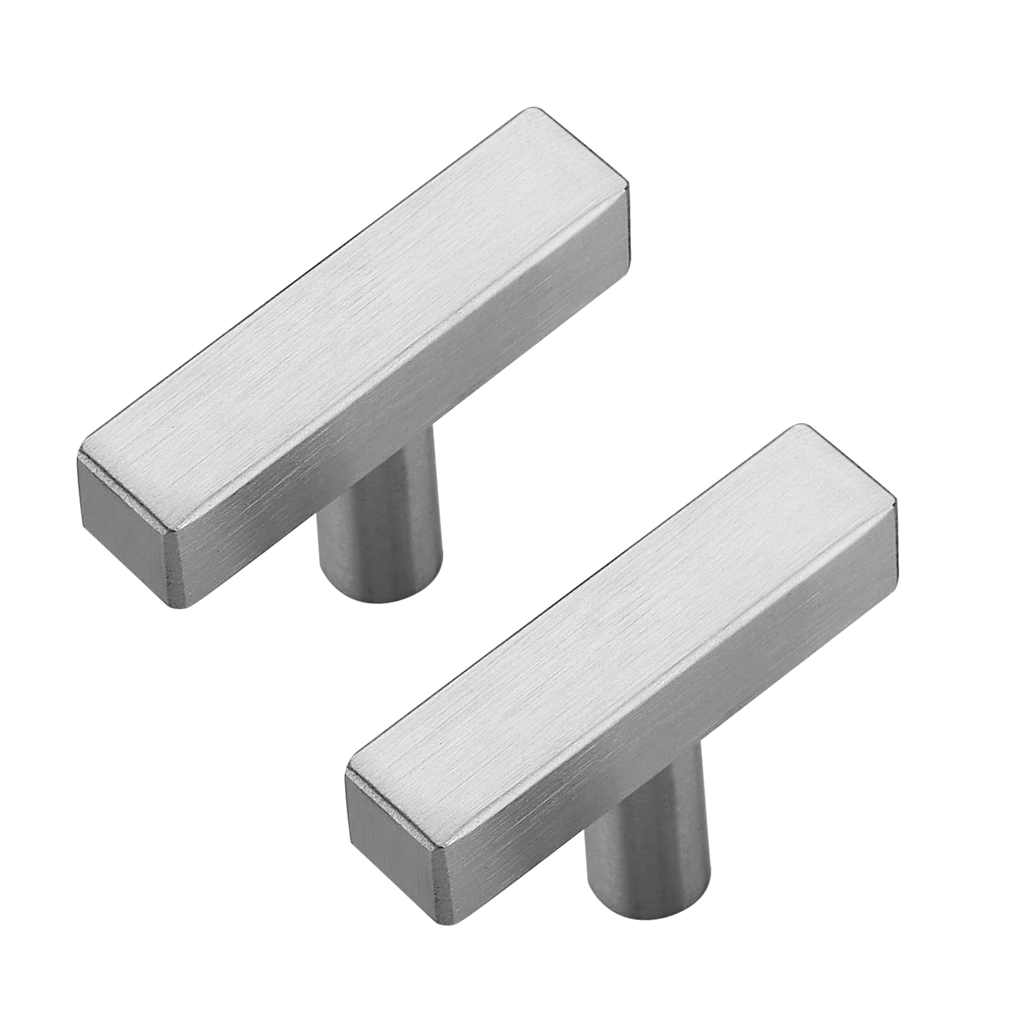 25 Pack Silver Cabinet Knobs - Sqaure Bar Cabinet Pulls Brushed Nickel ...