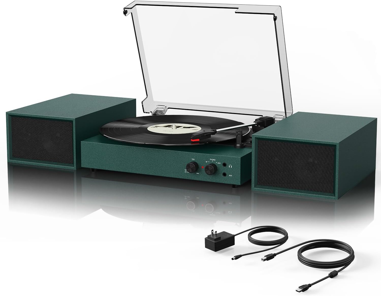Amazon.com: Vinyl Record Player with External Speakers, USB to PC ...