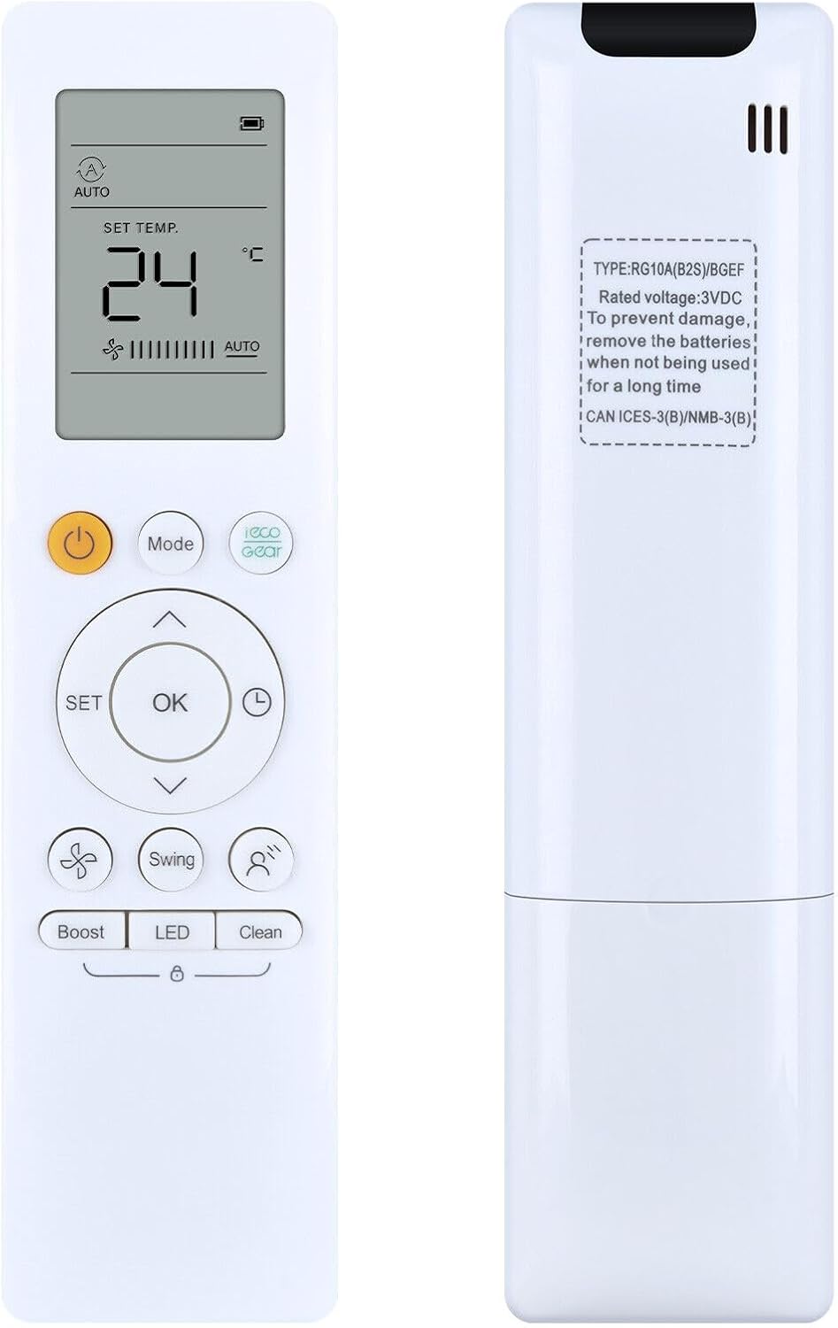 Amazon.com: PZL RG10A-BGEF AC Replacement Remote Control for Midea ...