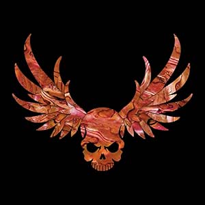 Inlay Sticker for Guitars & Bass - Winged Skull - Abalone Red,B-137WS ...