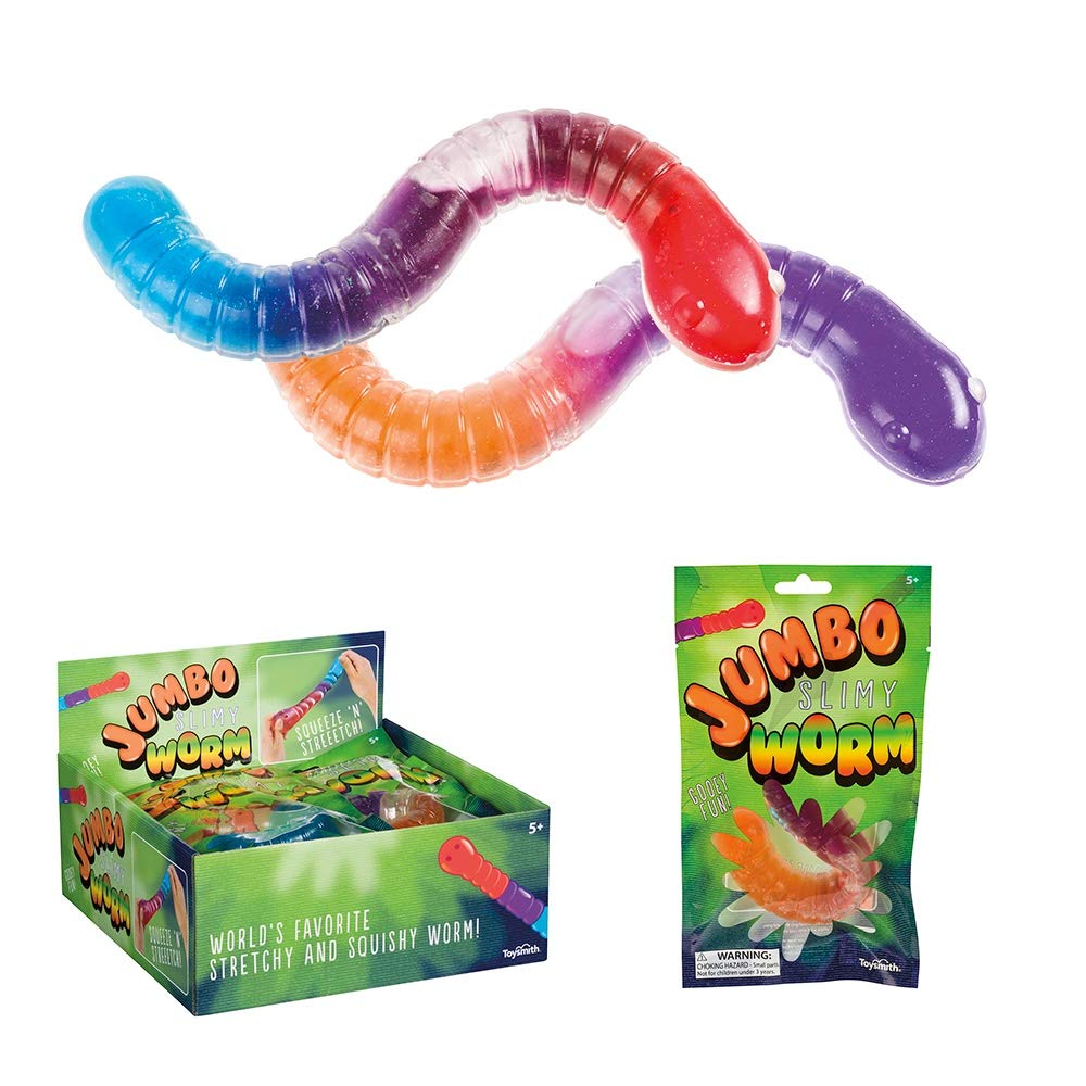 Amazon.com: Toysmith The Jumbo Squishy Stretchy Slimy Worm : Toys & Games