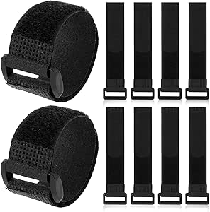 Amazon.com: 10Pcs Black Reusable Fastening Cable Straps, Reusable ...