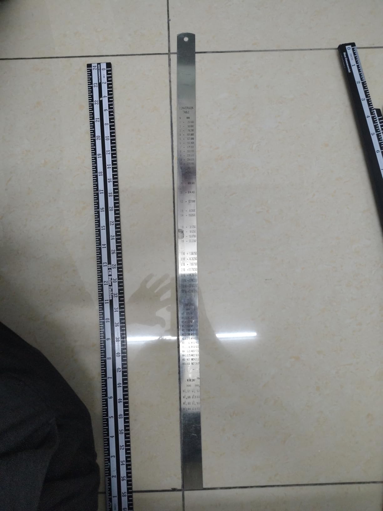 JAGMOOLYA PRODUCTS 60 cm Stainless Steel Ruler Scale Long 2 Side ...
