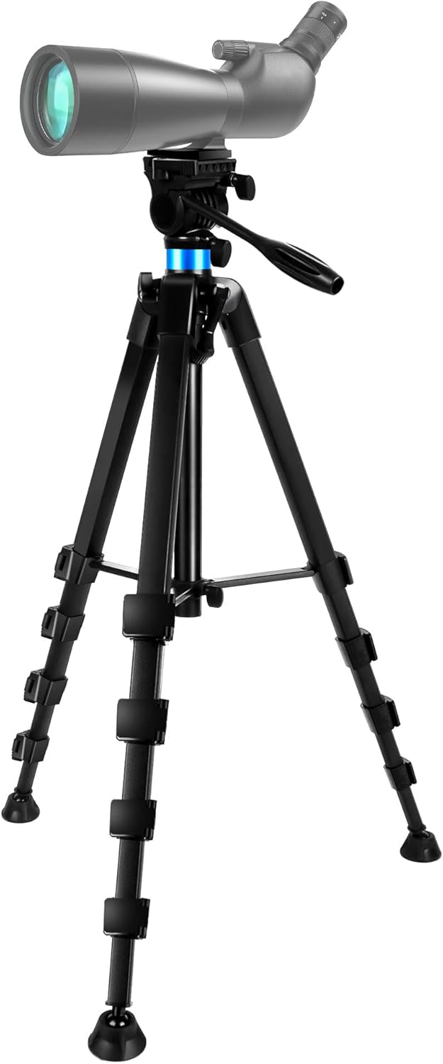 Amazon.com : 72.4 inch Spotting Scope and Binoculars Heavy Duty Tripod ...
