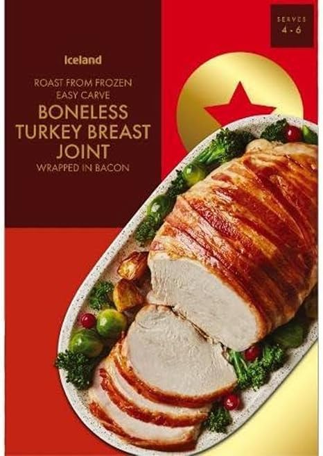 Iceland Turkey Breast Joint Wrapped in Bacon 1.15kg (Frozen) : Amazon ...