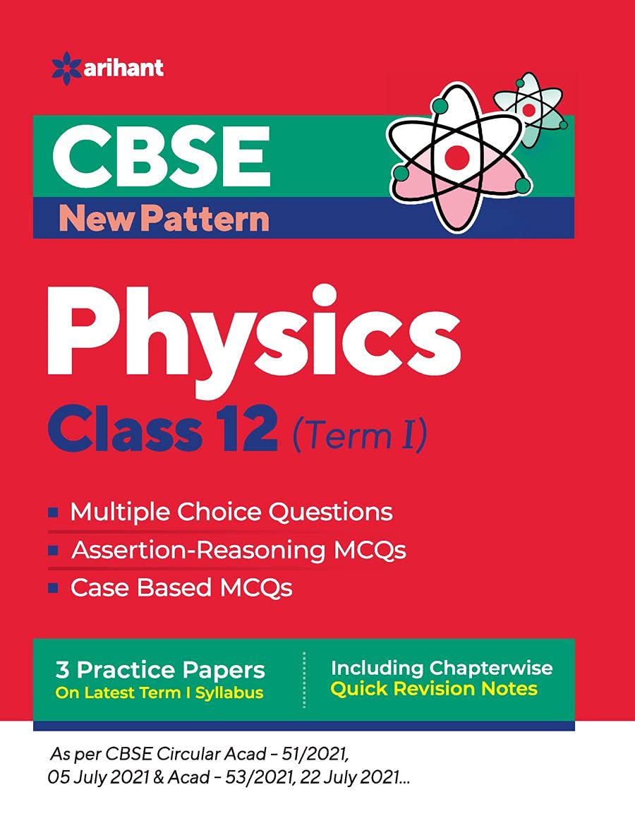 CBSE New Pattern Physics Class 12 for 2021-22 Exam (MCQs based book for ...