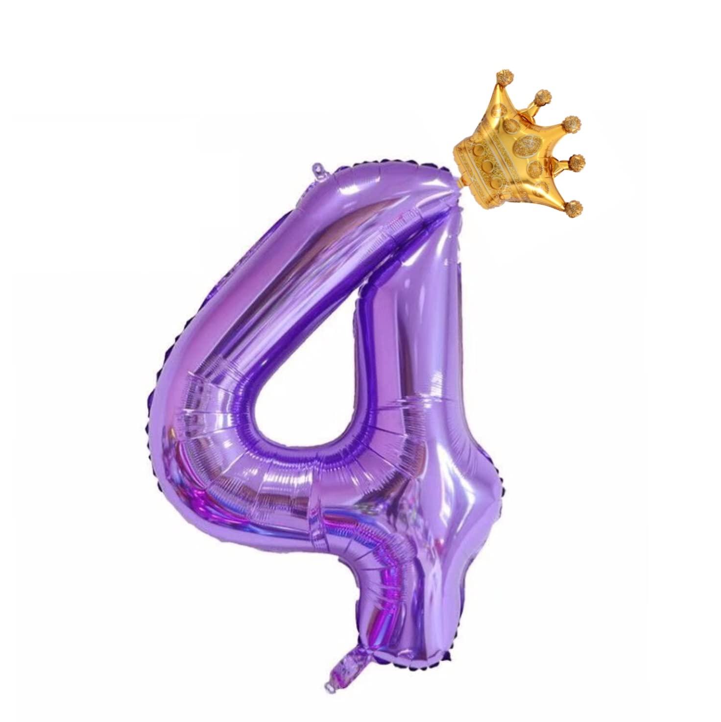 Amazon.com: 40inch Giant Aluminum Foil Purple Number 4 Balloons ，4th ...