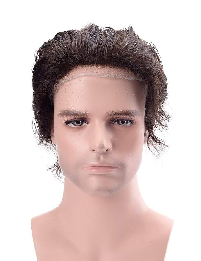 Glan Real Human Hair Patch For Men Hair Wigs For Men Full Head Natural ...
