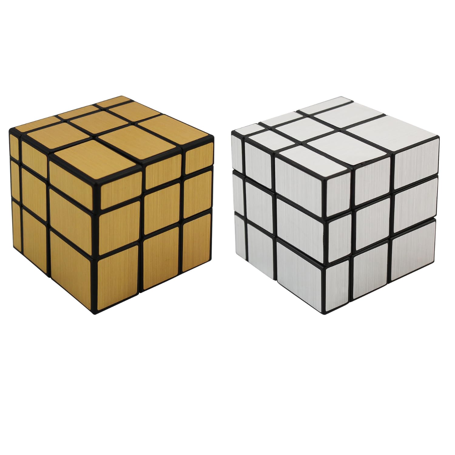 Toy Cloud Magic Cube Combo of 3X3 Golden & Silver Mirror Cube Combo ...
