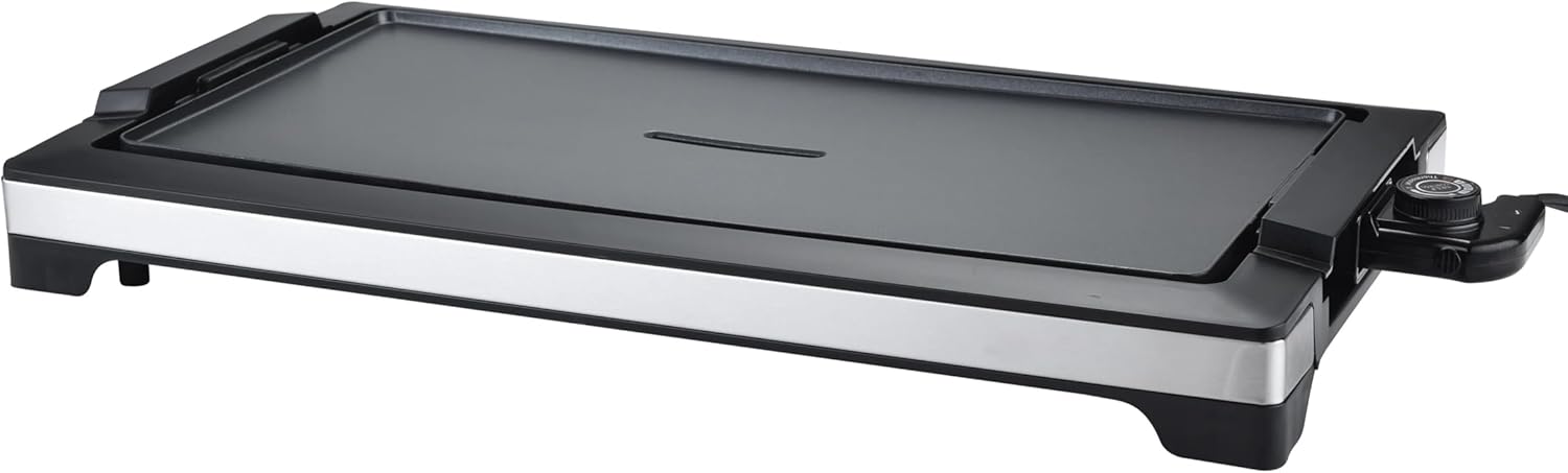 Amazon.com: Electric Smokeless Indoor Griddle, Flat Top Grill, 1800W ...