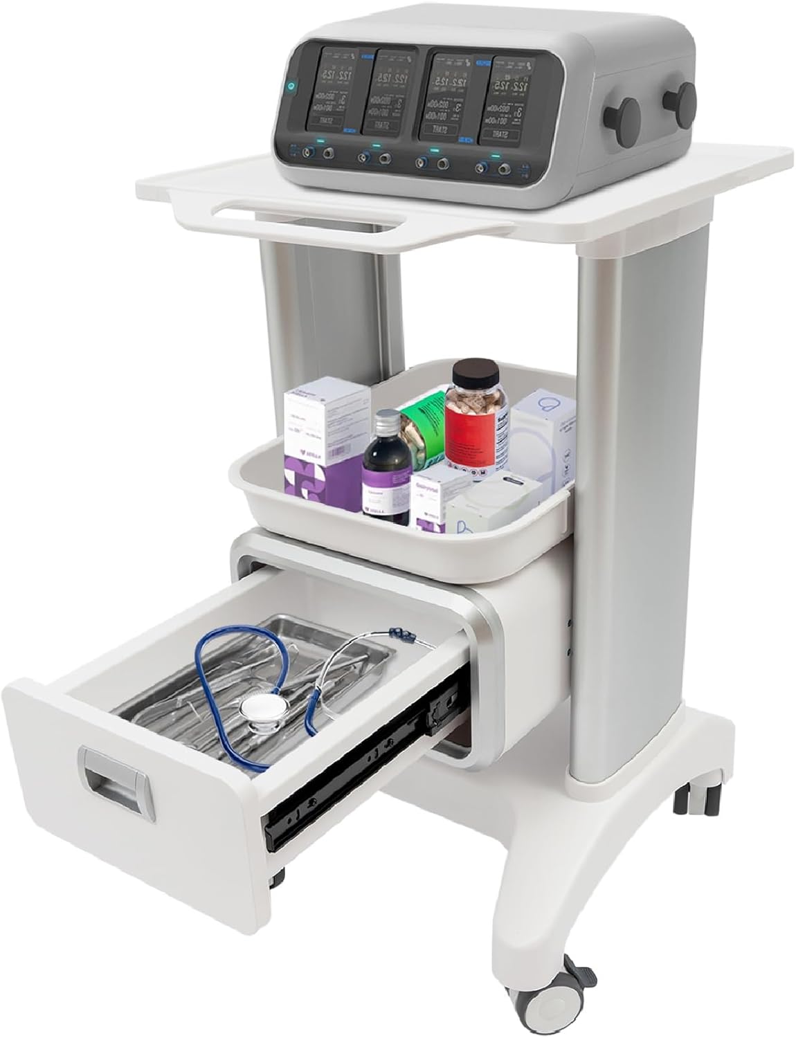 Amazon.com: Medical Cart Mobile Trolley Cart with Wheels Professional ...