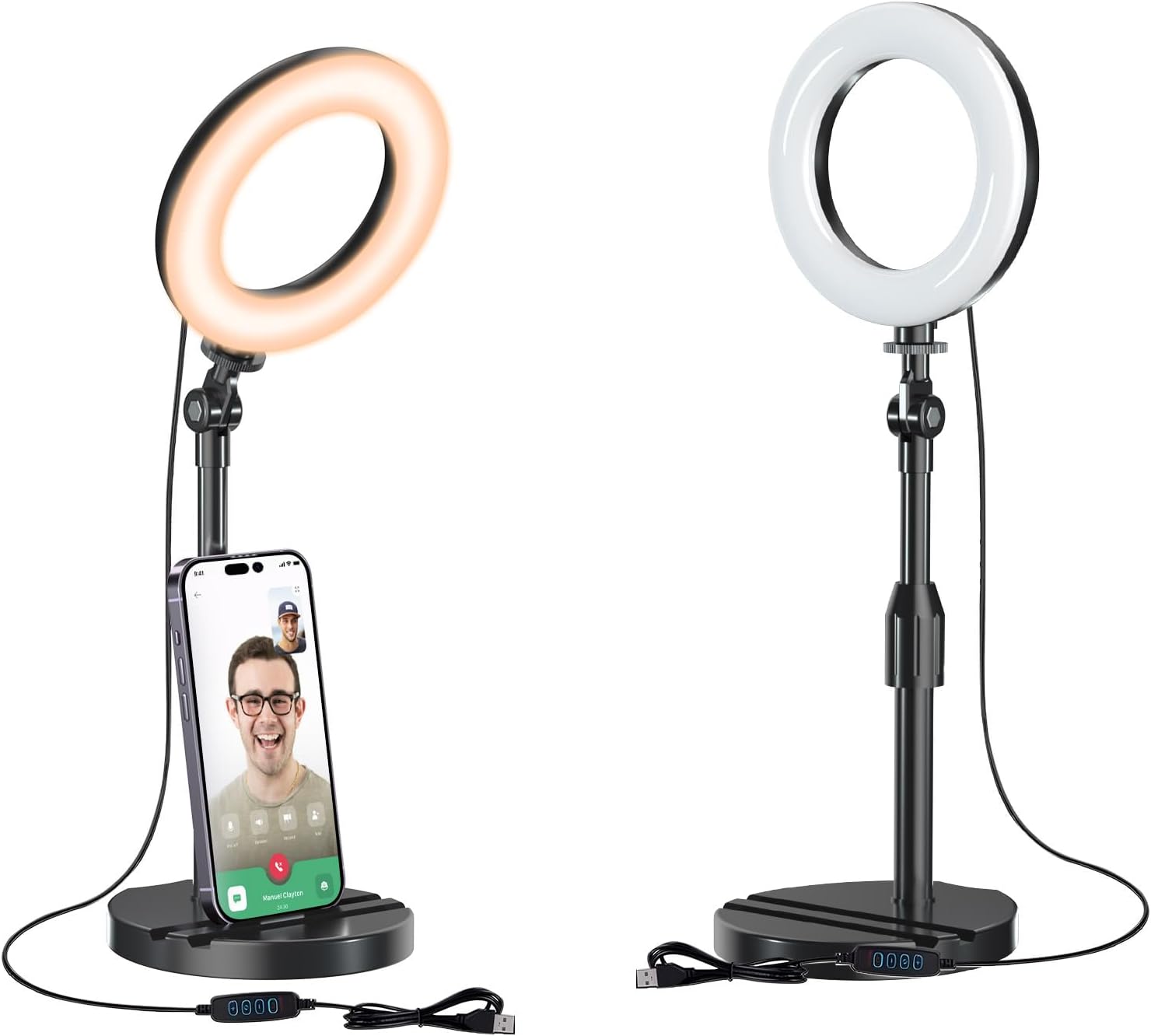 Amazon.com: Universal Selfie Ring Light with Flexible Mobile Phone ...
