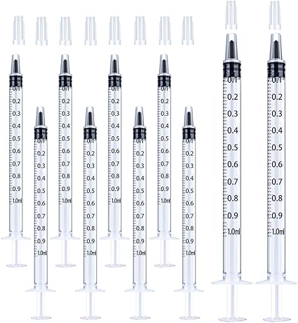 Amazon.com: 1ml Syringe for Liquid, Oral, Scientific Labs, Measurement ...