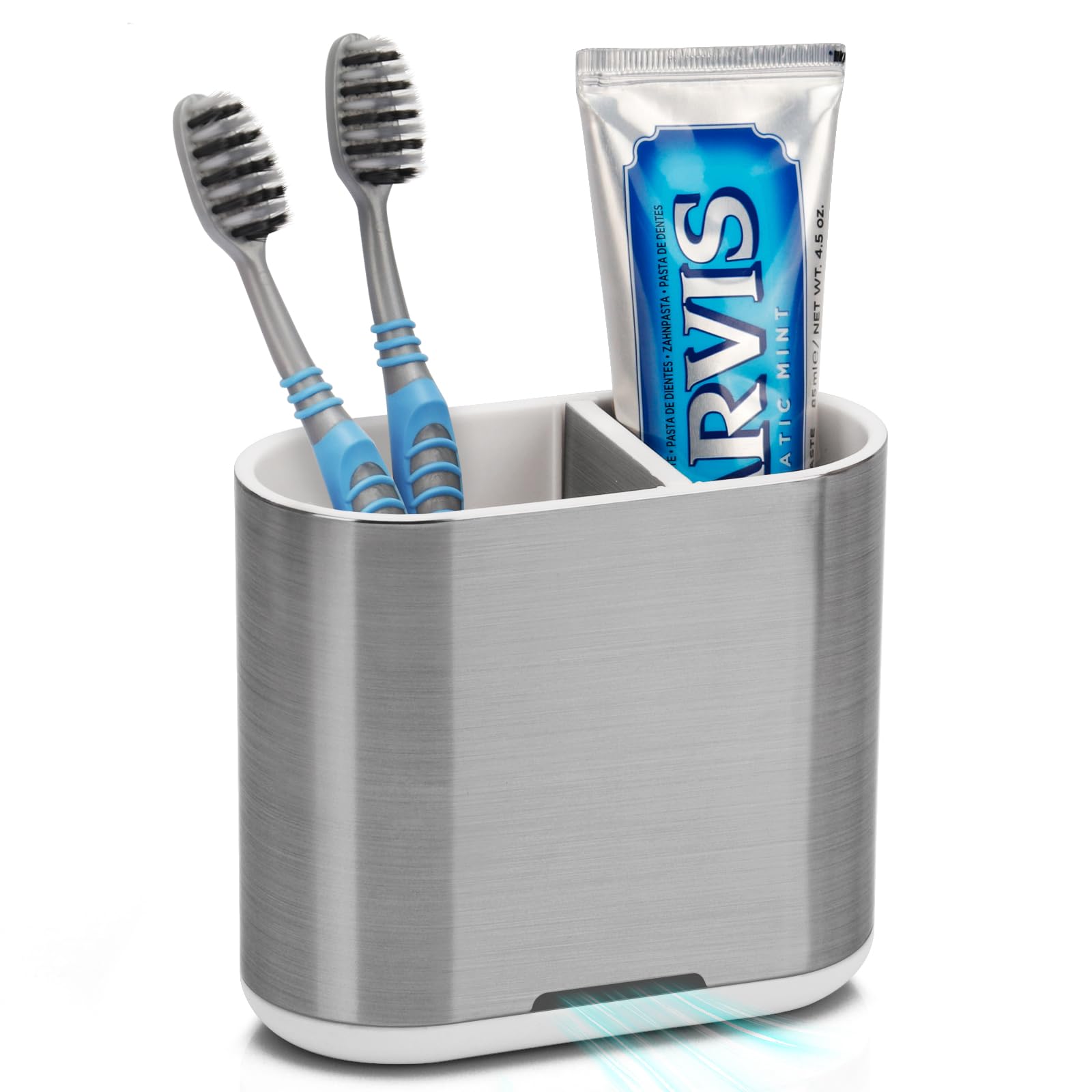 Amazon.com: Toothbrush and Toothpaste Holder with Divider for Bathroom ...