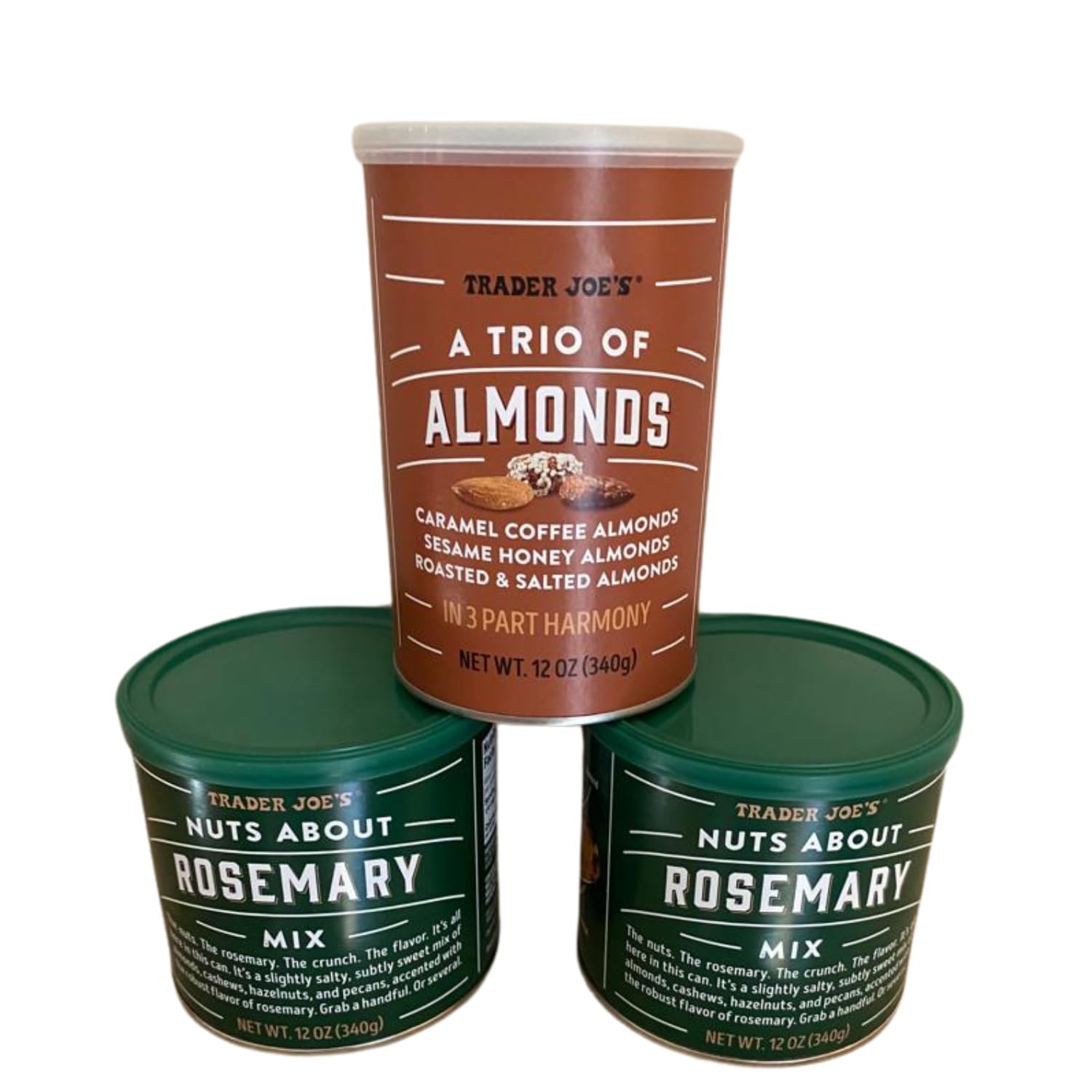 Amazon.com : 2 TJ about Rosemary Mix 12 oz and 1 jar a Trio of Almonds ...