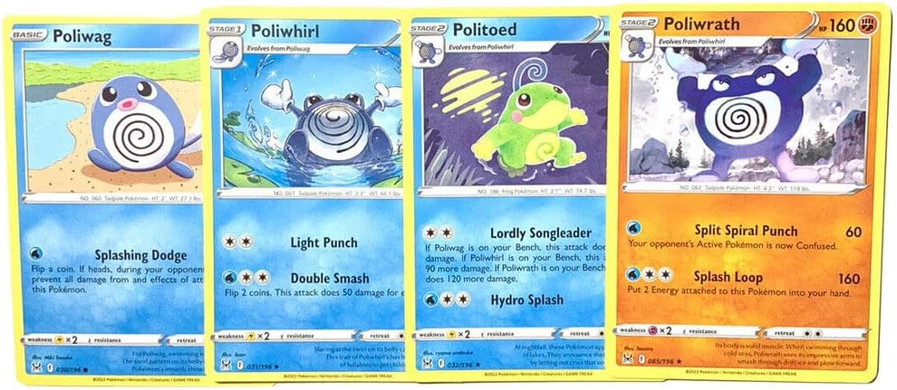 Amazon.com: Poliwrath & Politoed 032/196-085/196 Lost Origin Pokemon ...