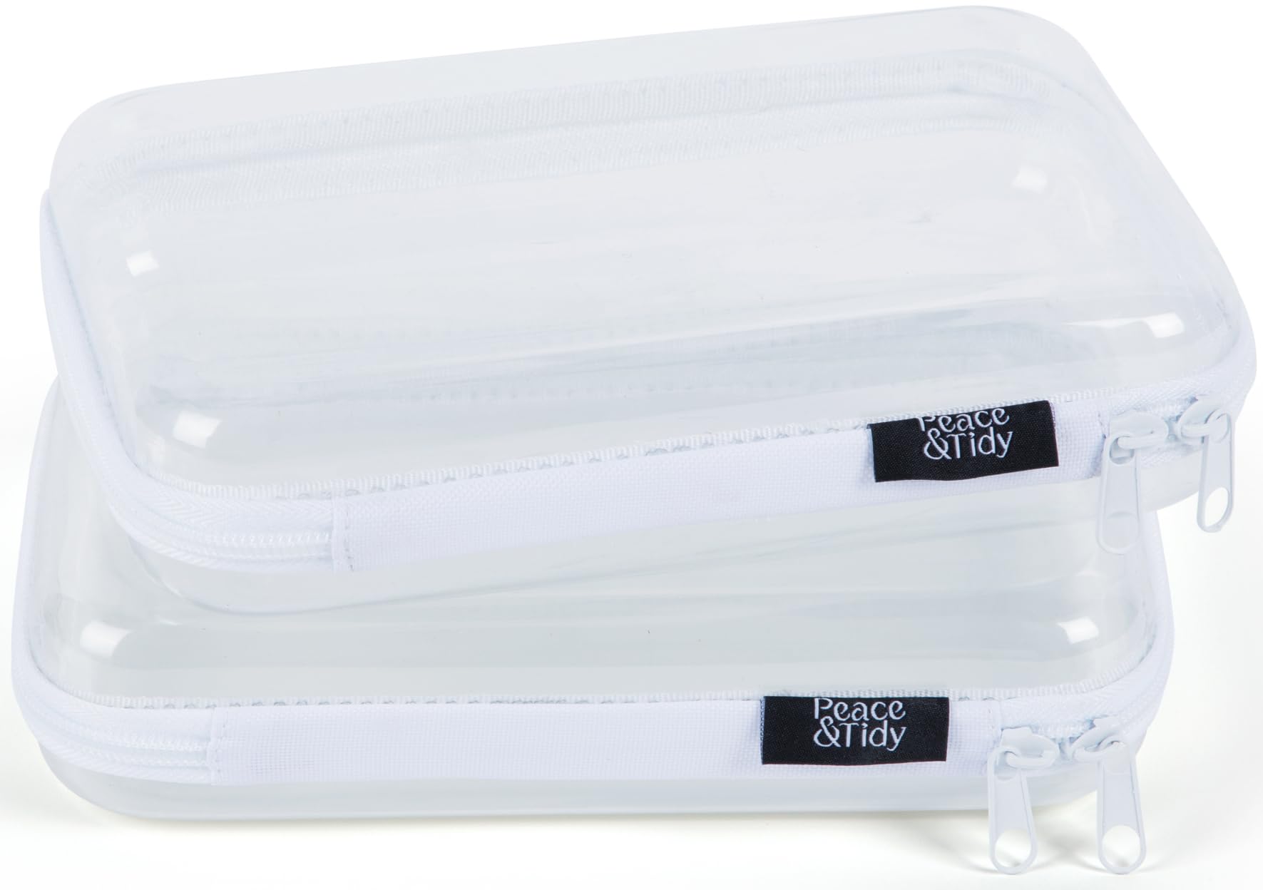 Amazon.com - Peace & Tidy Clear Zippered Storage Bin – 5.5"x8.5" Hard ...