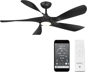 Amazon.com: WAC Smart Fans Swirl Indoor and Outdoor 5-Blade Smart Home ...
