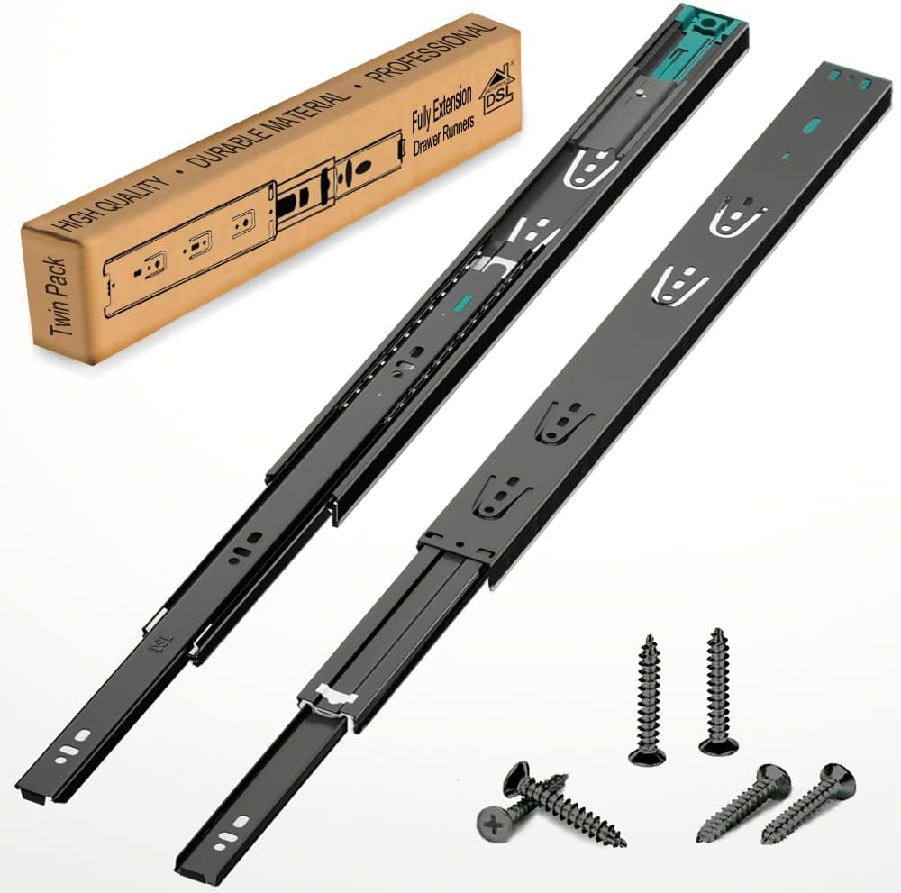 Soft close, self close drawer runners slides, full extension, H45 450mm ...