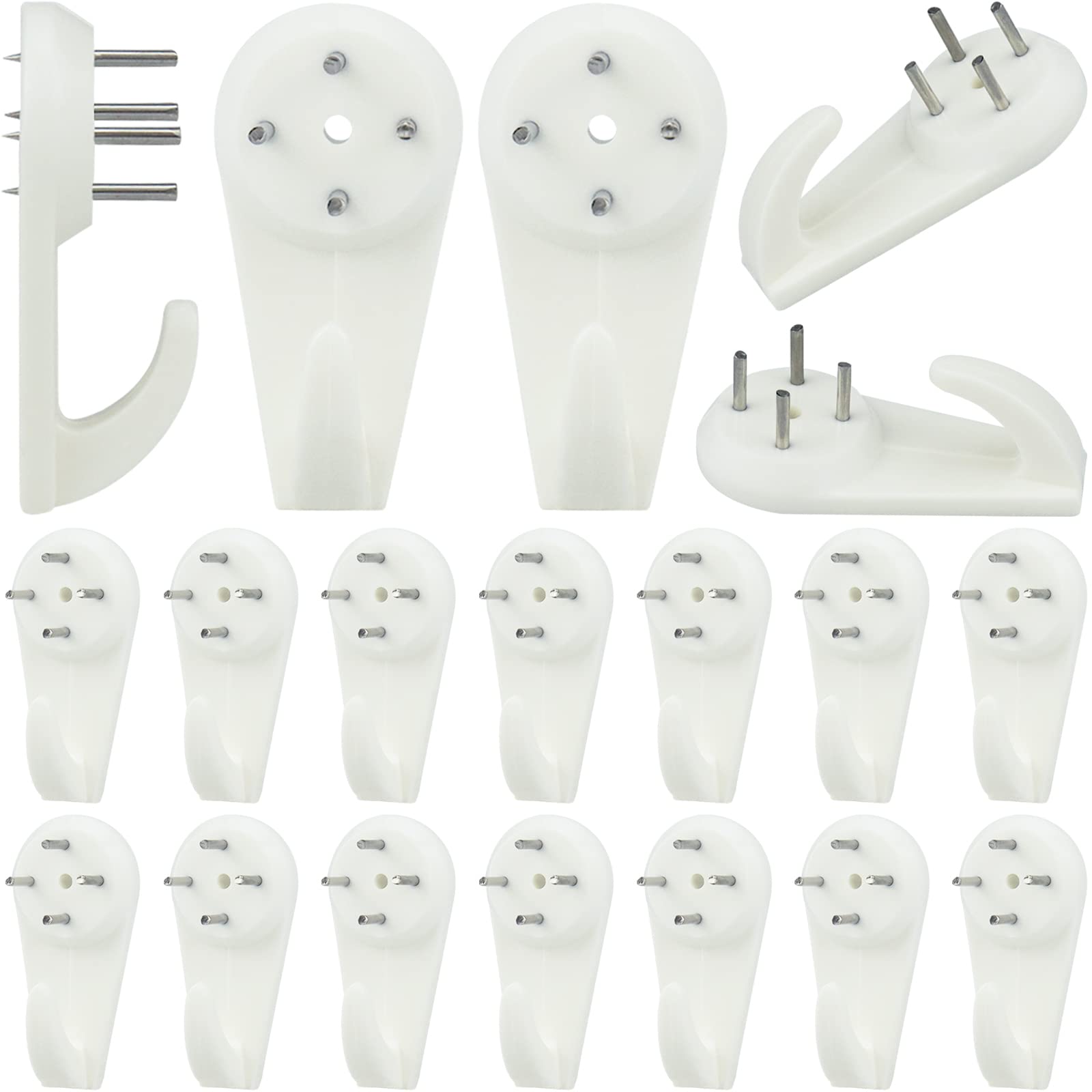 Traceless Nail Hooks, WORFACE Powerful Concrete Wall Hooks 20lbs ...