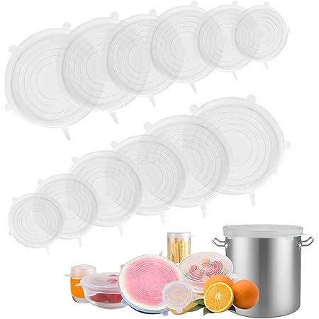 Amazon.com: Silicone Stretch Lid 12-Pack - 6 Sizes - Eco Lifestyle ...