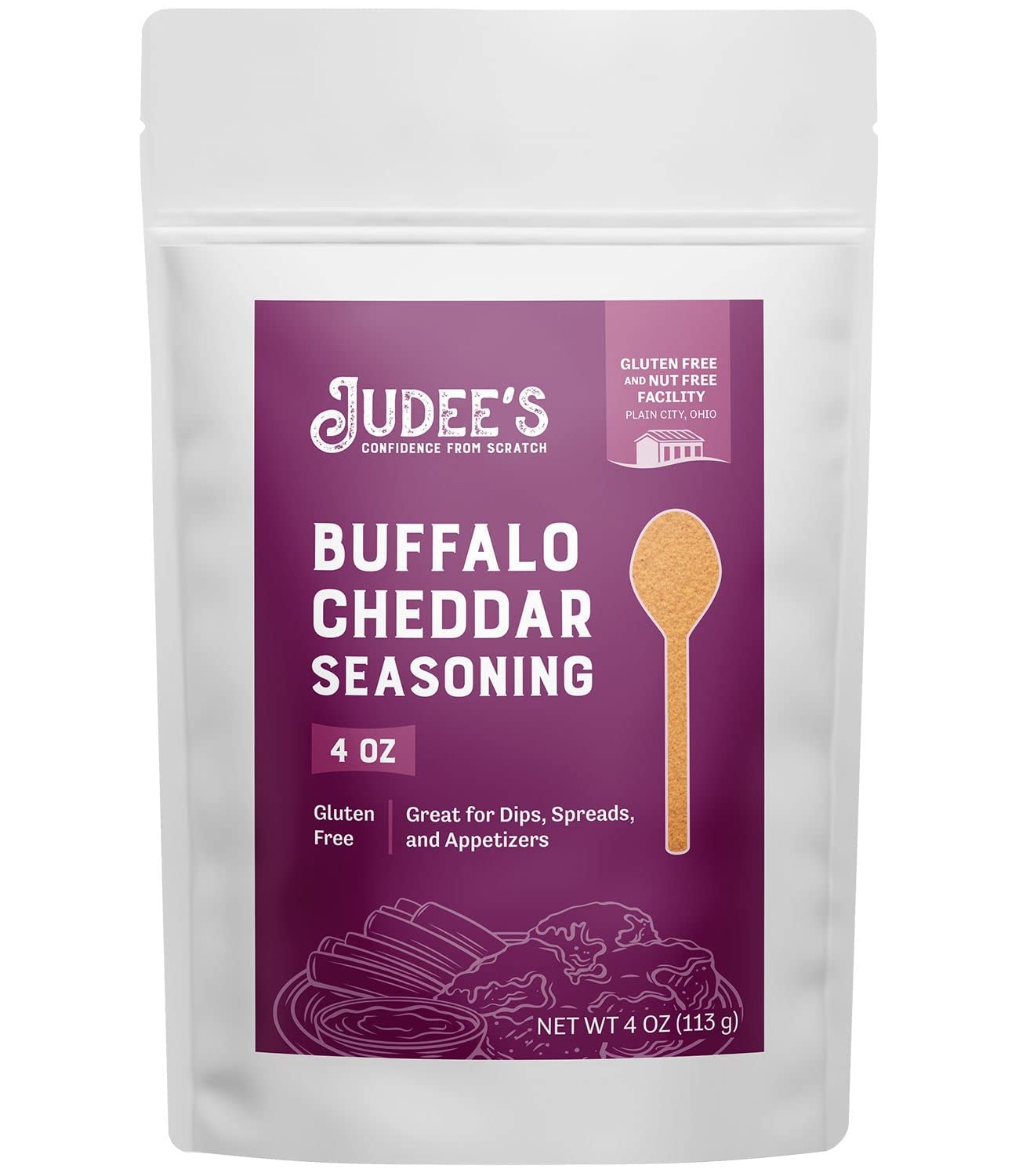 Amazon.com : Judee's Buffalo Cheddar Seasoning 4 oz - Great for Salad ...