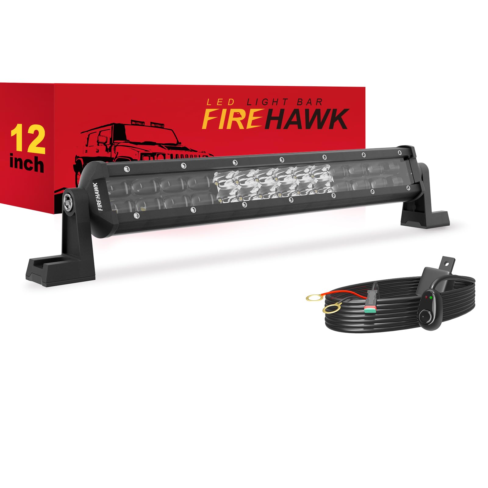 Snapklik.com : Firehawk LED Light Bar 12 Inch 40,000LM, 2026 New ...