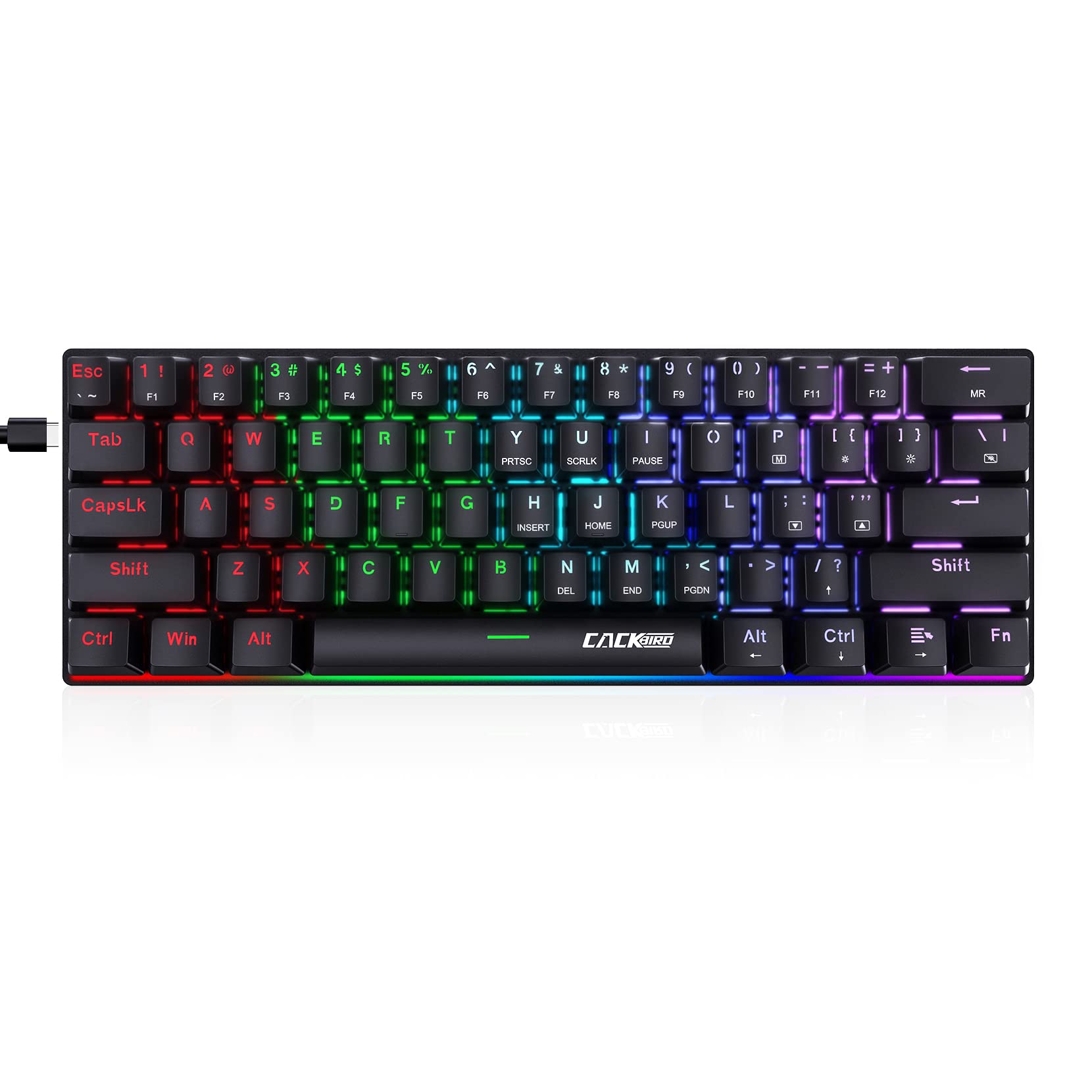 Buy Portable 60% Mechanical Gaming Keyboard,60 Percent Wired Gamer ...