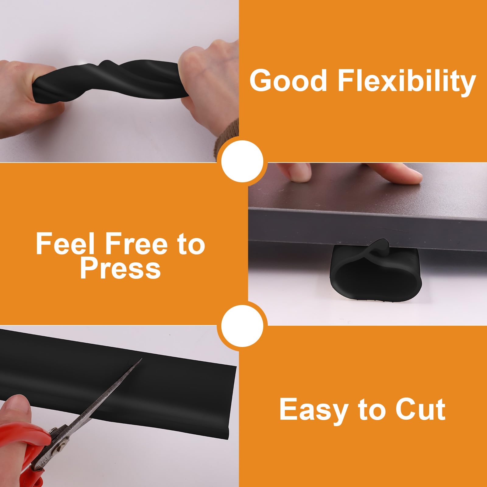 Snapklik.com : 16.8 FT Garage Door Seals Bottom Rubber, TPE Material ...