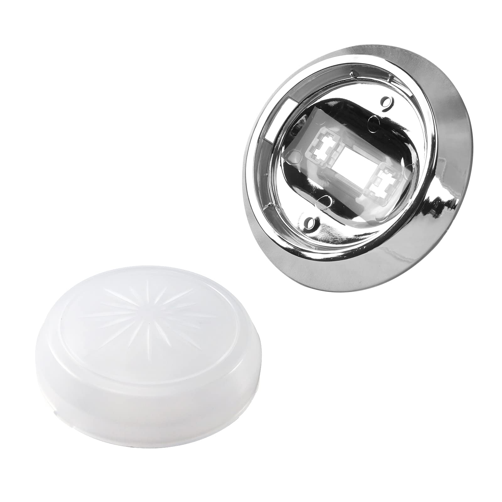 Snapklik.com : Round Dome Light Base & Lens w/Bulb & Wire Leads For Most 1971-1981 Chev-rolet Cars