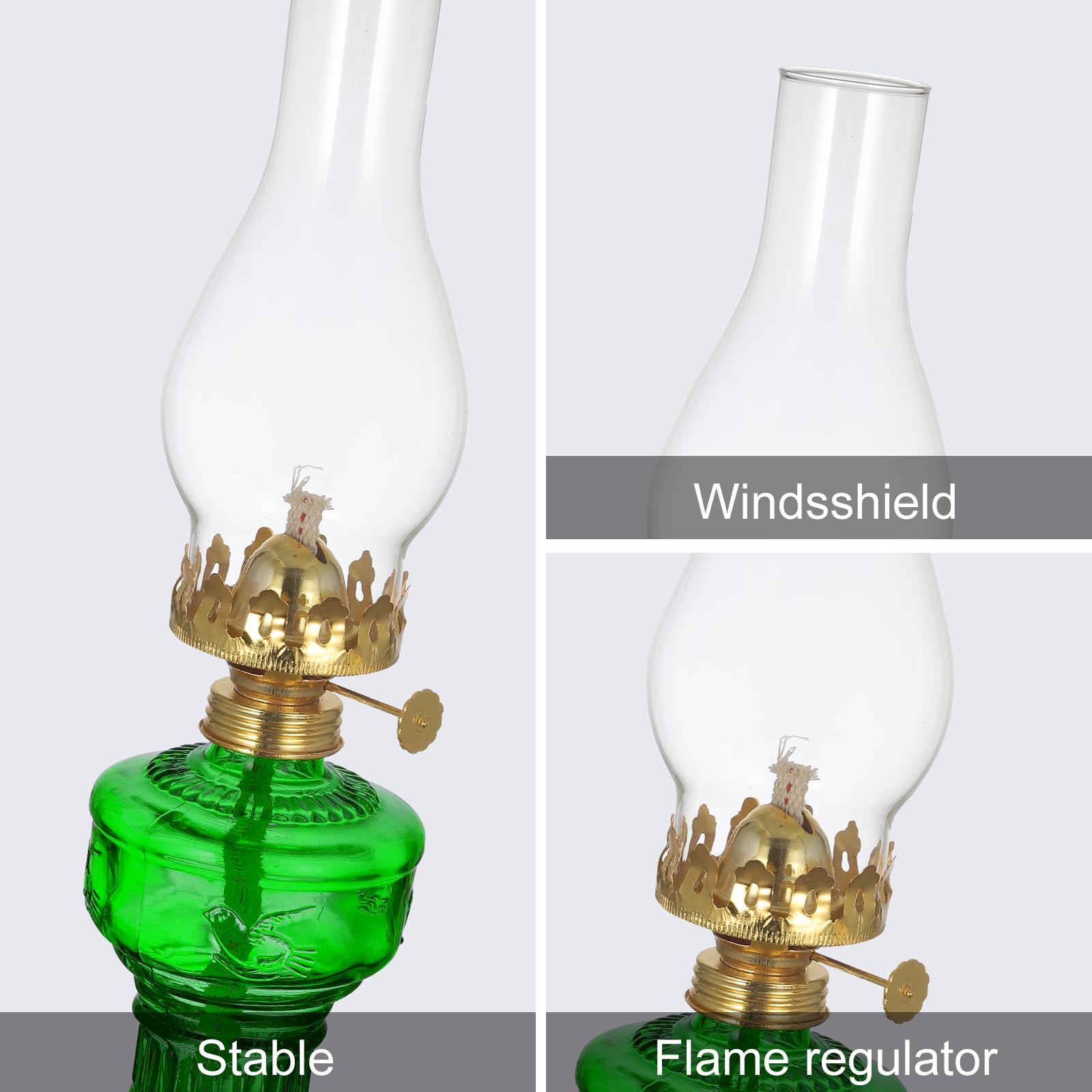 Oil Lantern Oil Rain Lamp Vintage Glass Oil Lamp - Gradient Color ...