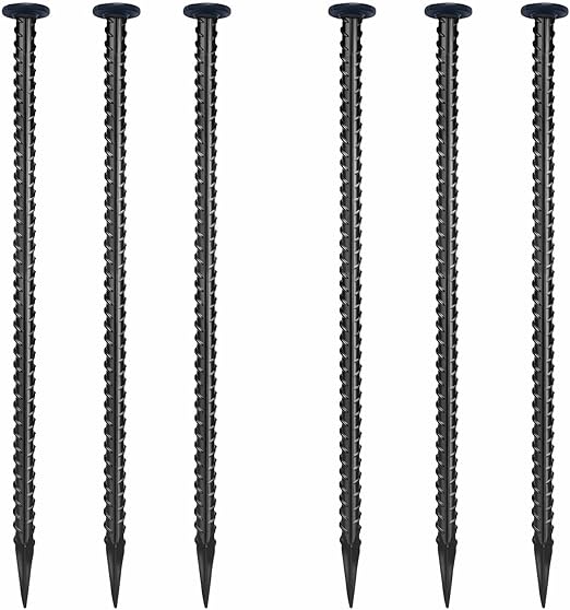 Amazon.com : 16 Inch Rebar Stakes, Ground Stake, 1/2 Inch Diameter ...